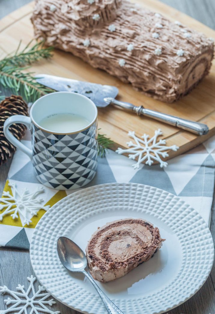 Bûche à la crème au beurre chocolat - Recette pour Noël